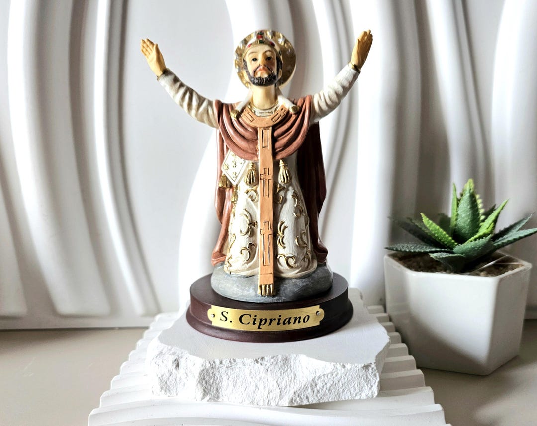 Saint Cyprian Statue, Saint Cyprian Religious Figurine, Sao Cipriano ...