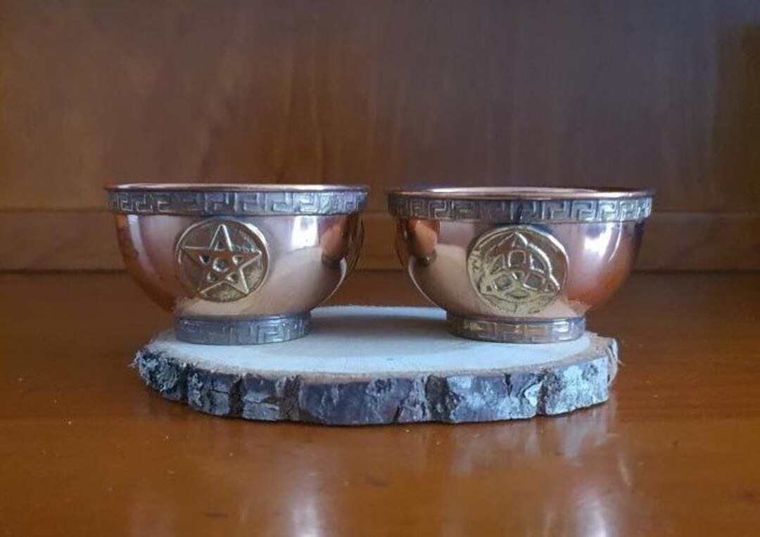 RITUAL OFFERING Bowl Ceremonial Altar Tool or Incense Burner Pentacle ...