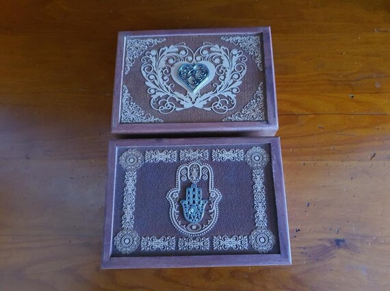 Wooden Tarot and Oracle Card Box Hand Carved Solid Wood With | Etsy