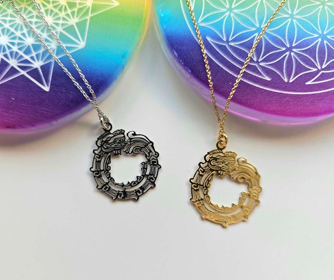 OUROBOROS Necklace, Ouroboros Dragon Necklace, Ouroboros Pendant ...