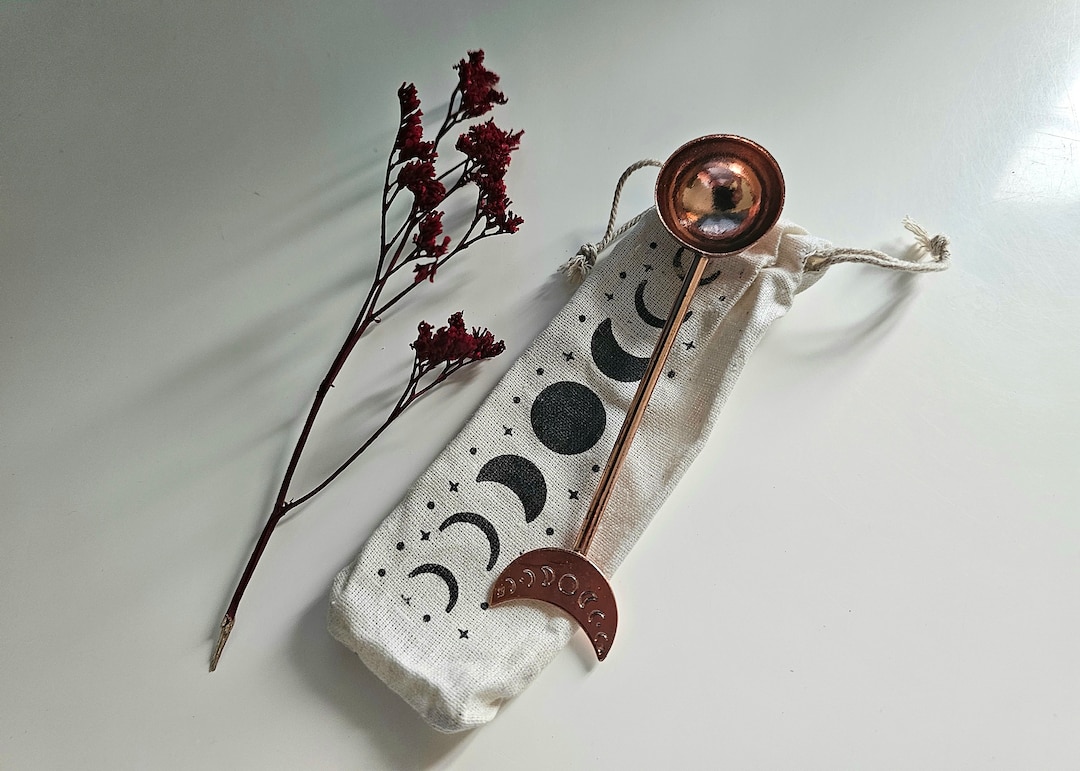 INCENSE SPOON Cooper Incense Spoon Witch Spoon Ritual Spoon Wicca Spoon ...
