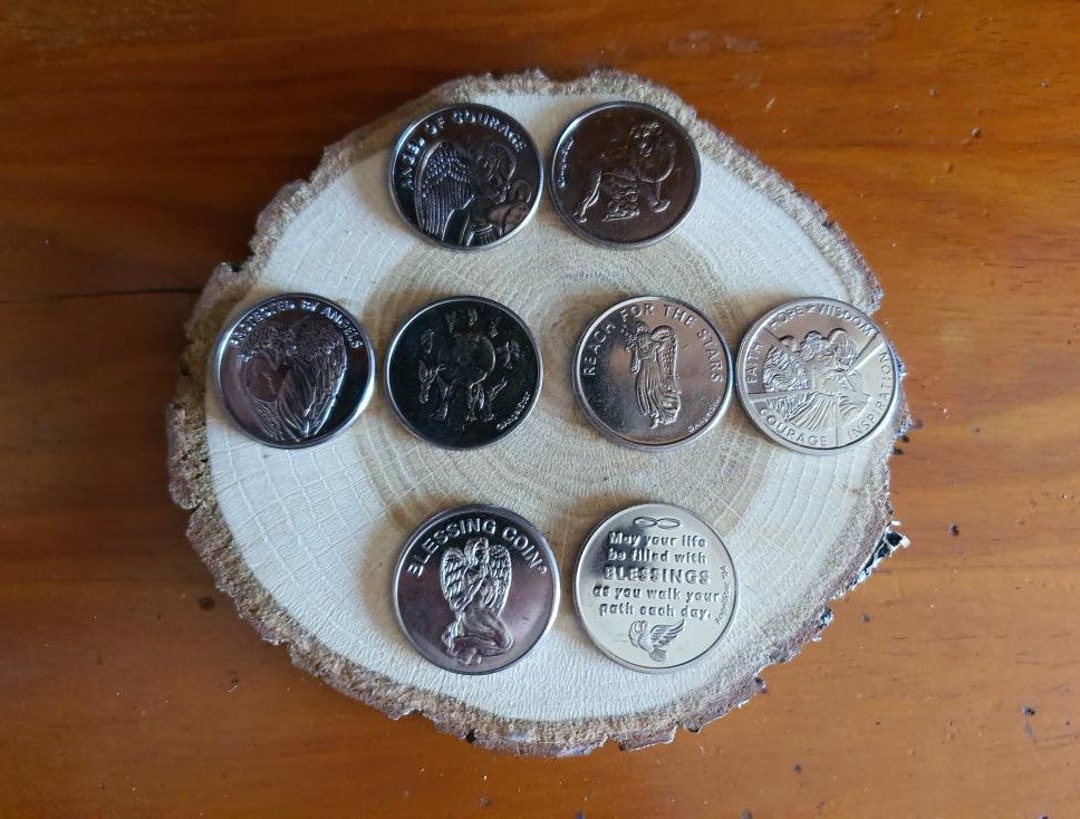 ANGELS COINS Courage Blessing Hope Wisdom Protection ONE Coin - Etsy