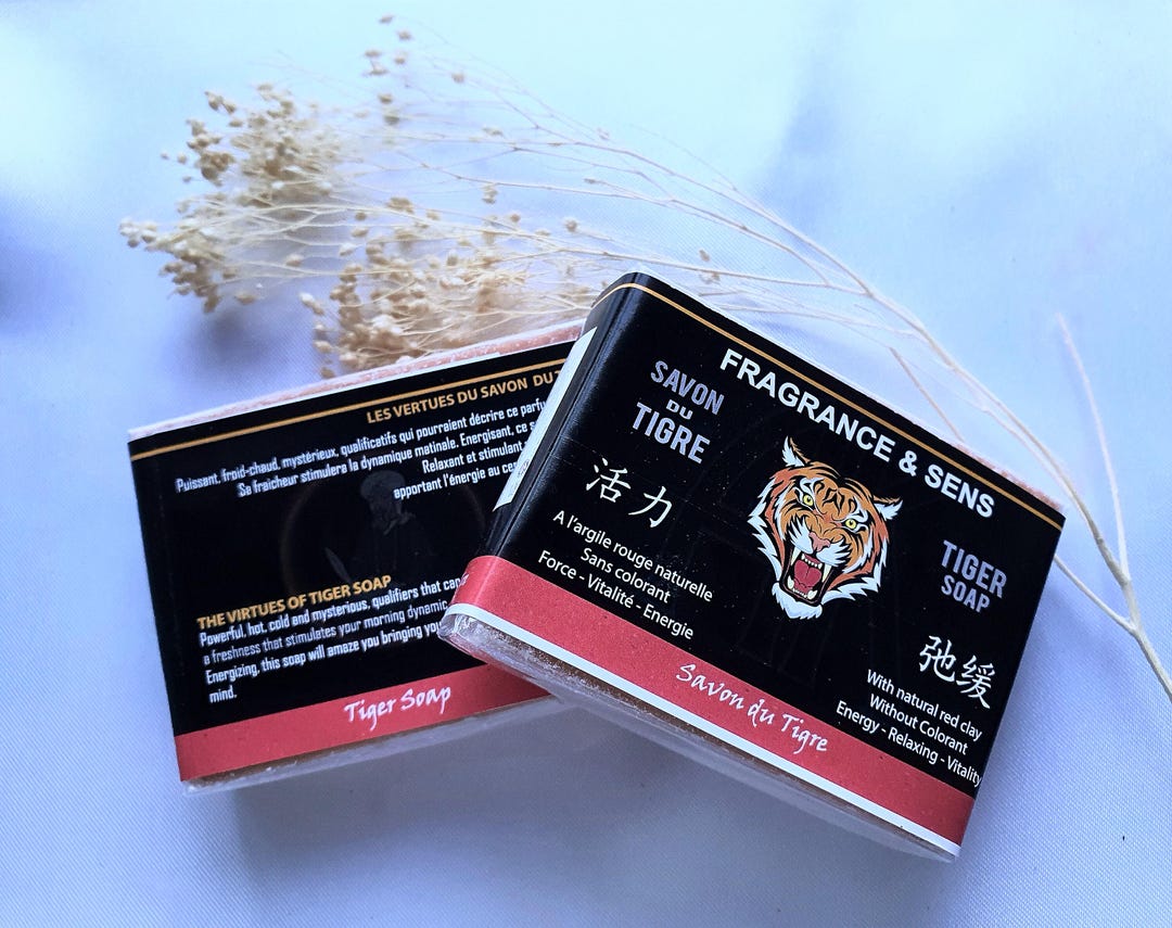 Tiger Soap, Savon Du Tigre, 100g, Natural Red Clay for All Skin Types ...