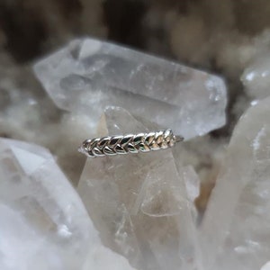 Ring BRAID Sterling Silver Braid Ring Braid Silver Ring Dainty Ring Minimalist Ring Minimal ...