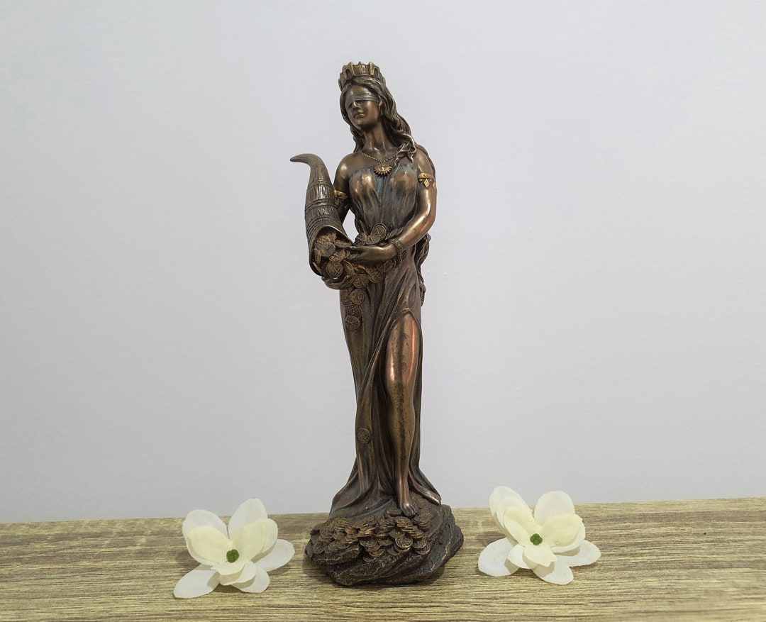 FORTUNA Goddess Statue 19cm Tyche Statue Deusa Fortuna Goddess of ...