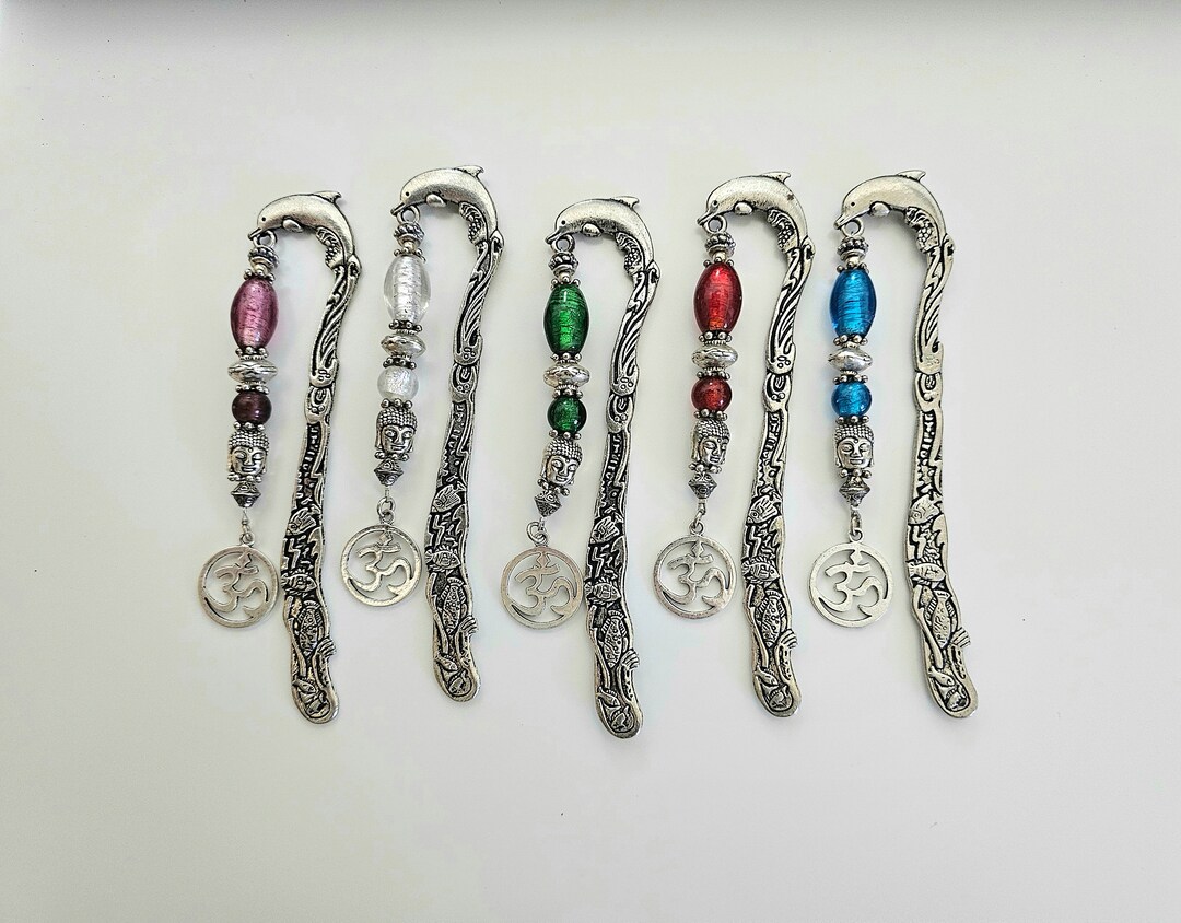 Charm Bookmark Unique Murano Beads Bookmark Buddha Head Bookmark With ...