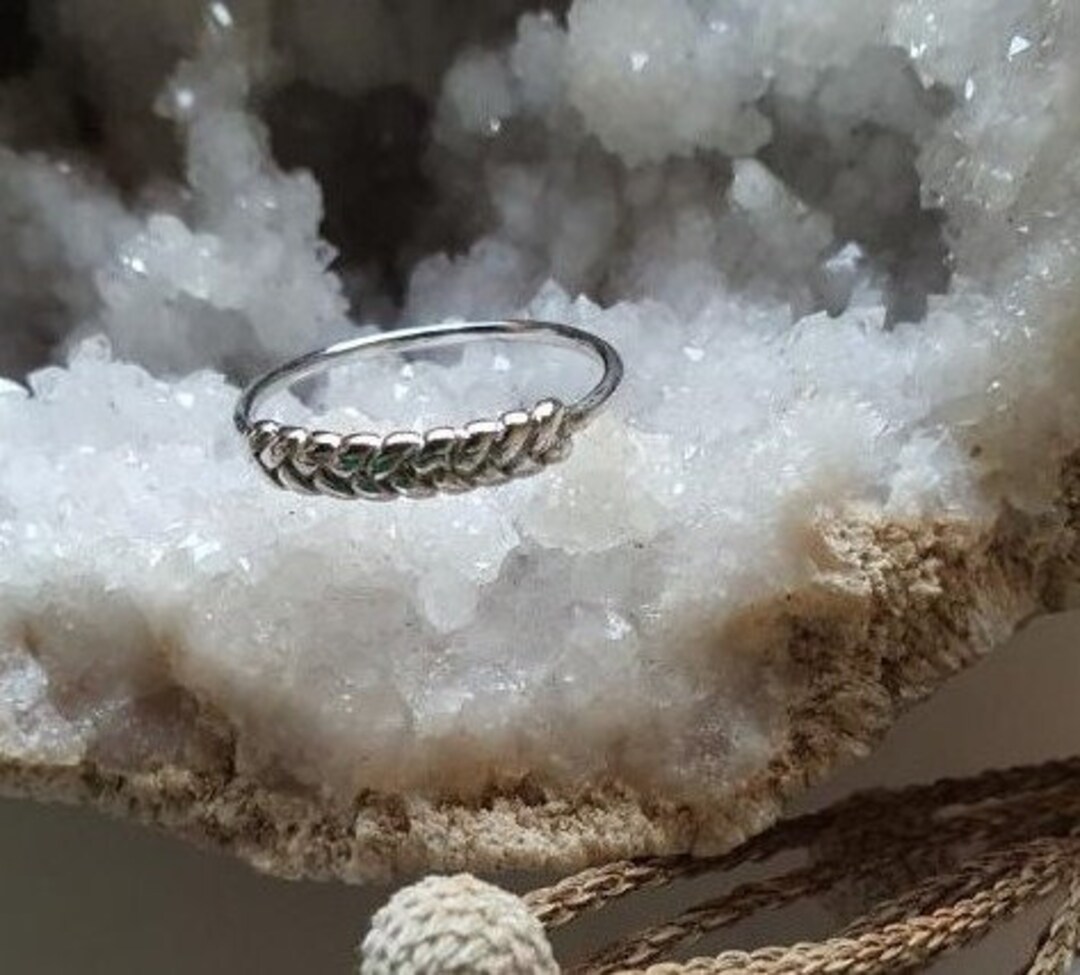Ring BRAID Sterling Silver Braid Ring Braid Silver Ring Dainty Ring ...