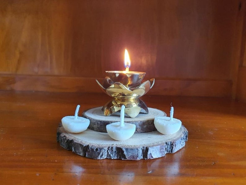 GHEE CANDLE BURNER / Incense Burner Diya brass Fair | Etsy
