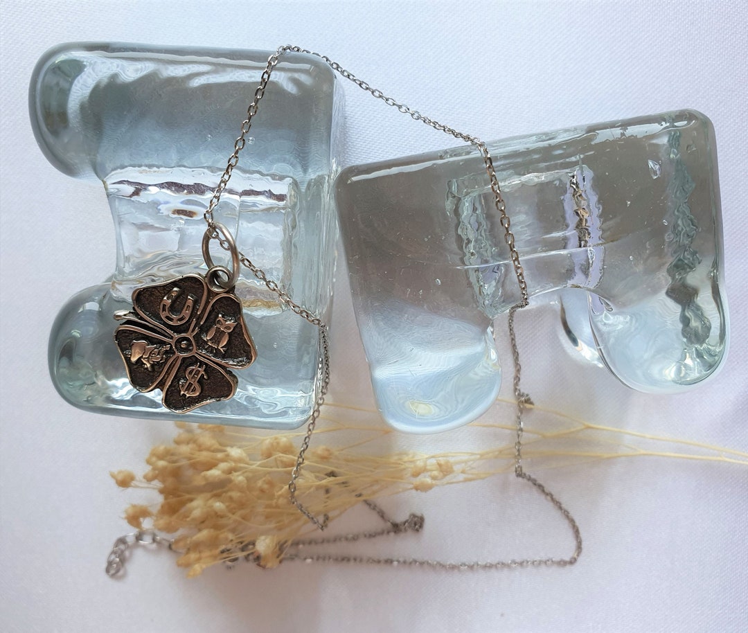 FOUR LEAF CLOVER Sterling Silver Necklace Clover Silver - Etsy