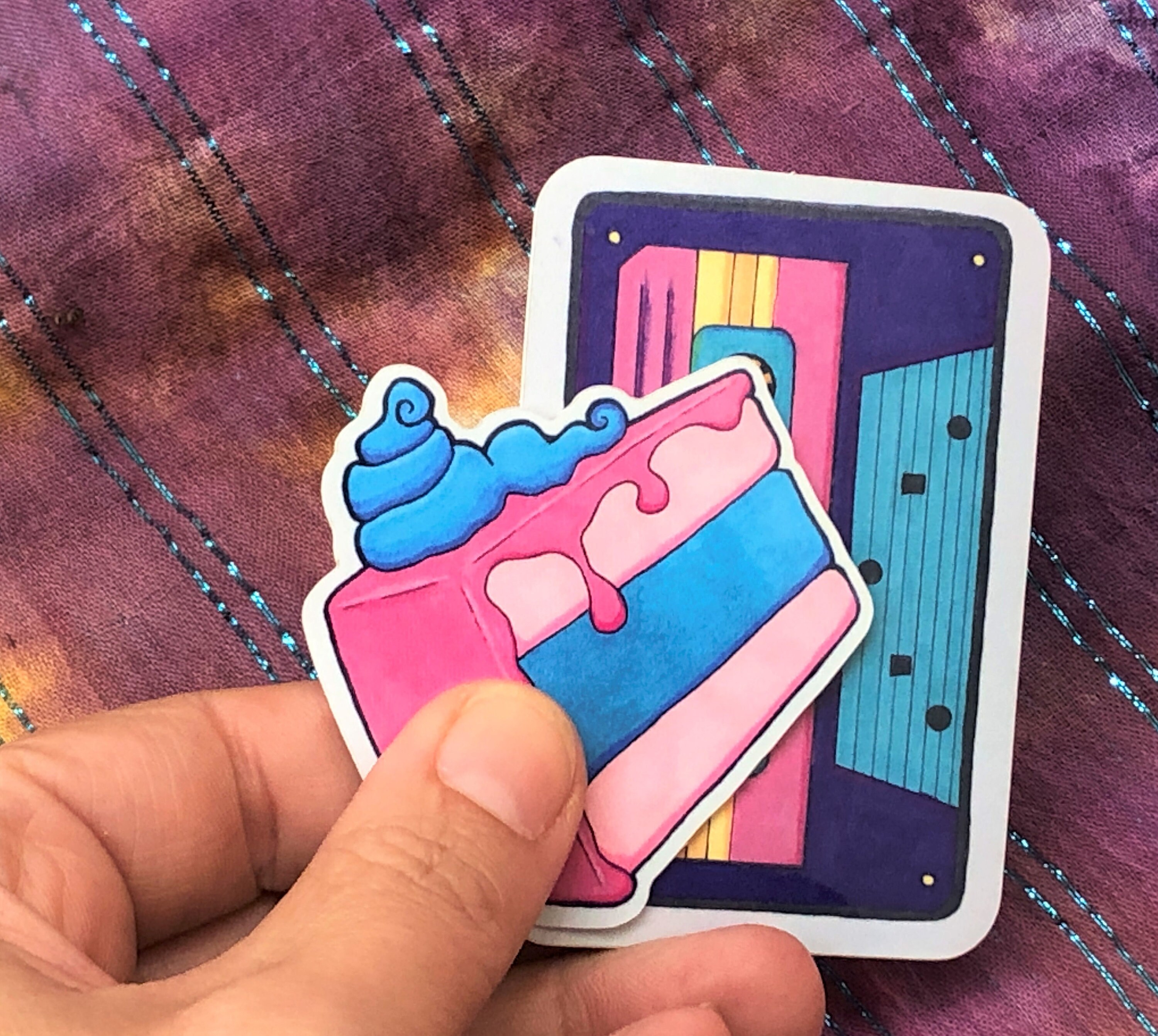 Pink and Purple Sticker Pack - Etsy
