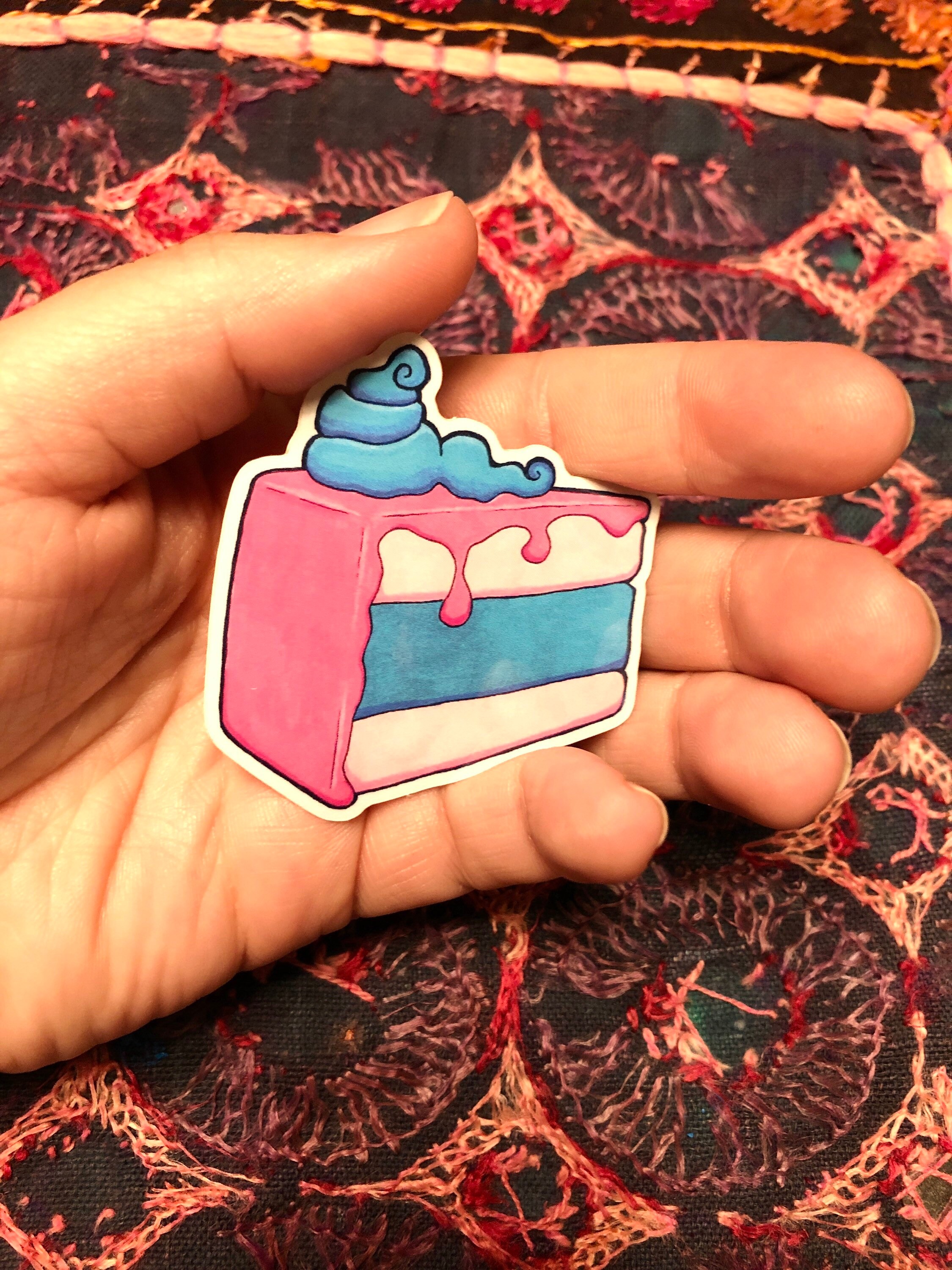 Piece of Cake Vinyl Sticker - Etsy UK