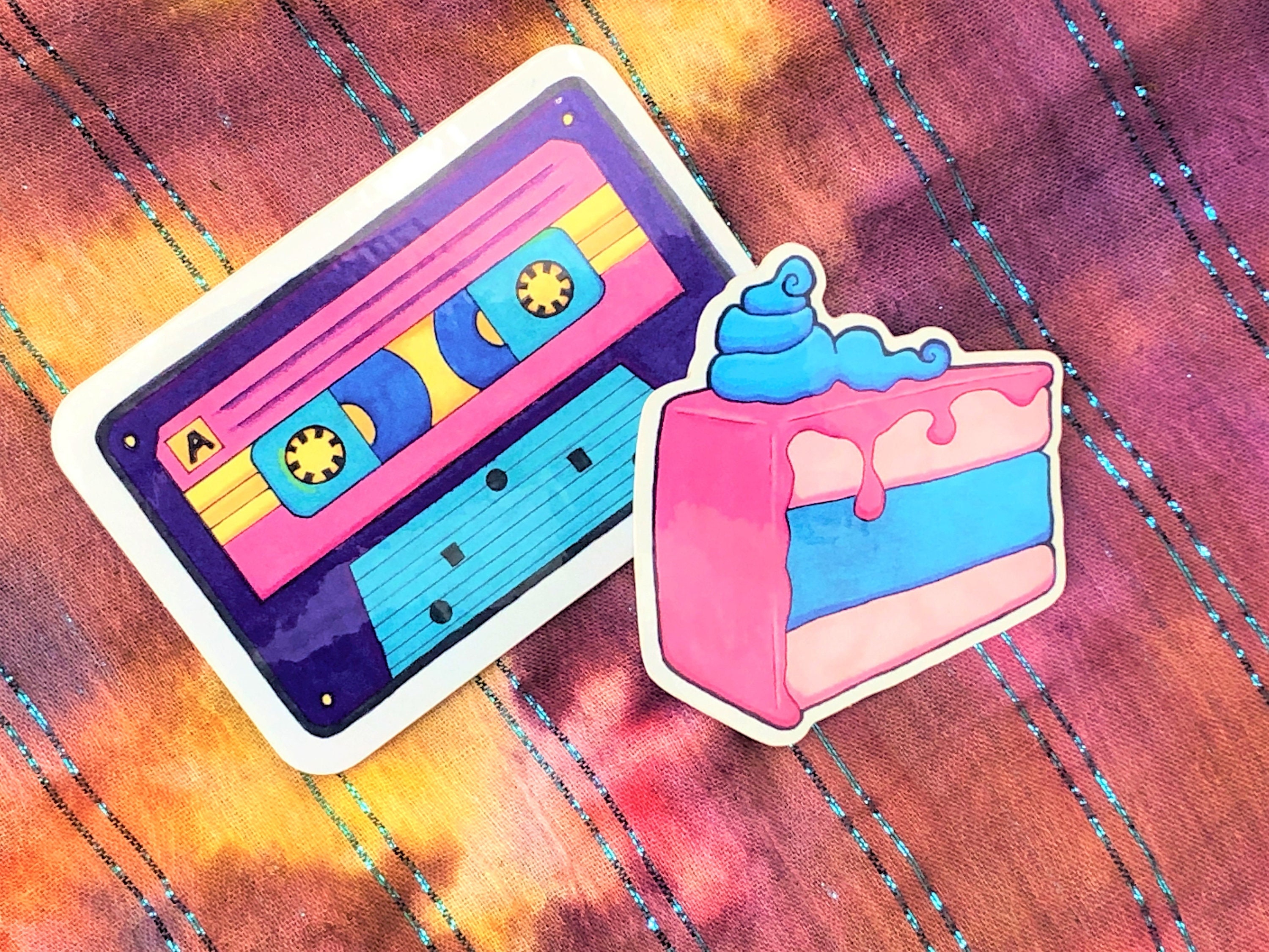 Pink and Purple Sticker Pack - Etsy