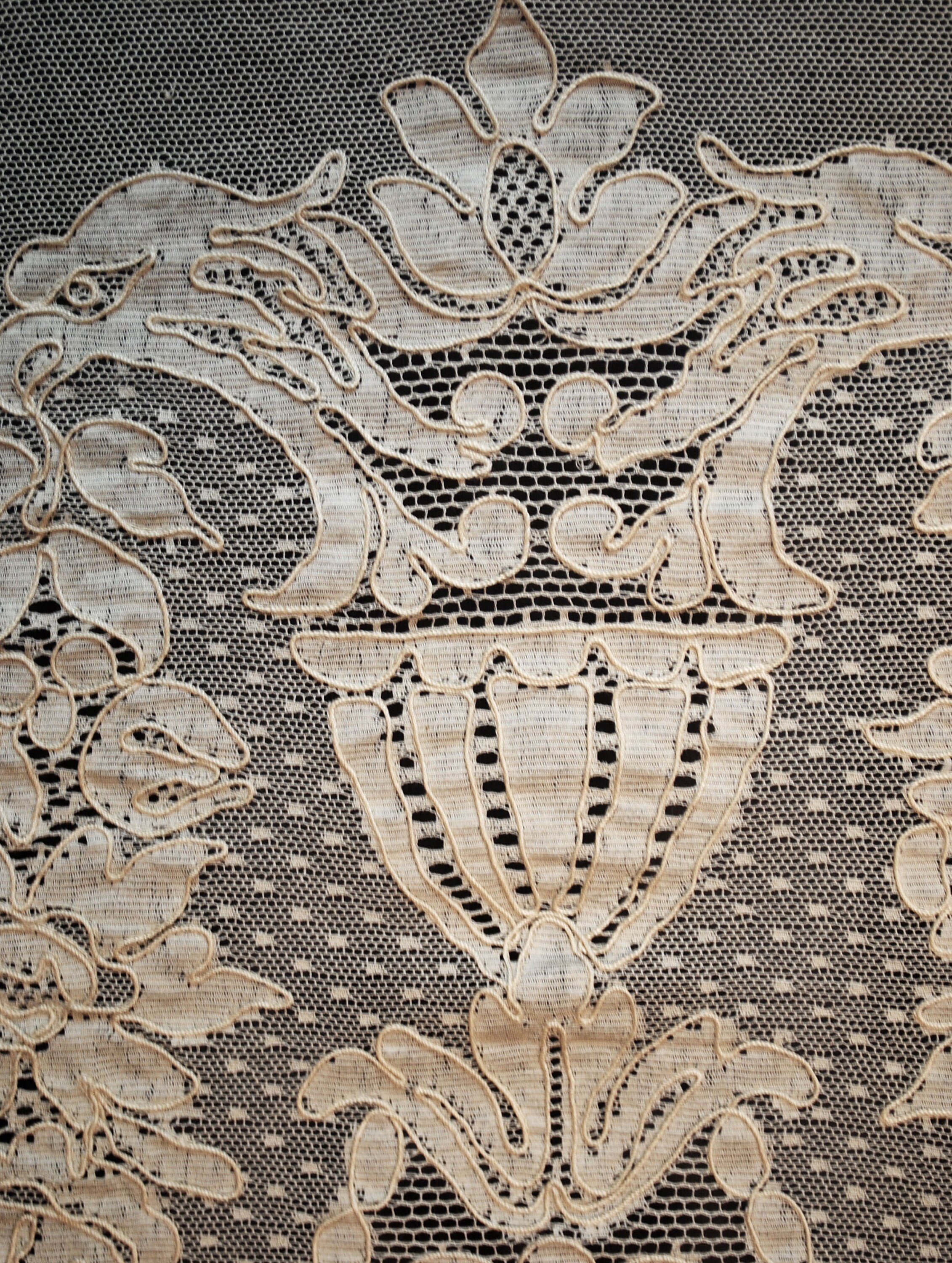 Antique Lace - 1920s Tablecloth French Alencon Lace Banquet Tablecloth ...