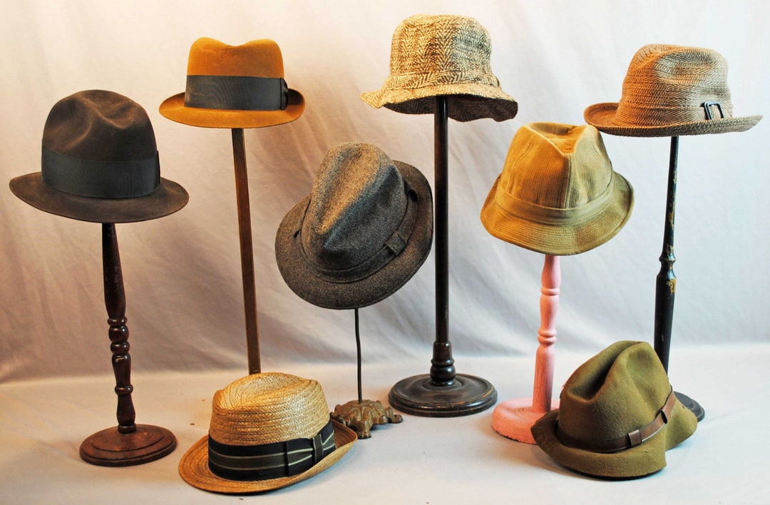 Vintage Mens Fedora Hats, Lot of 8 Hats, 1950 - 1980 - Etsy