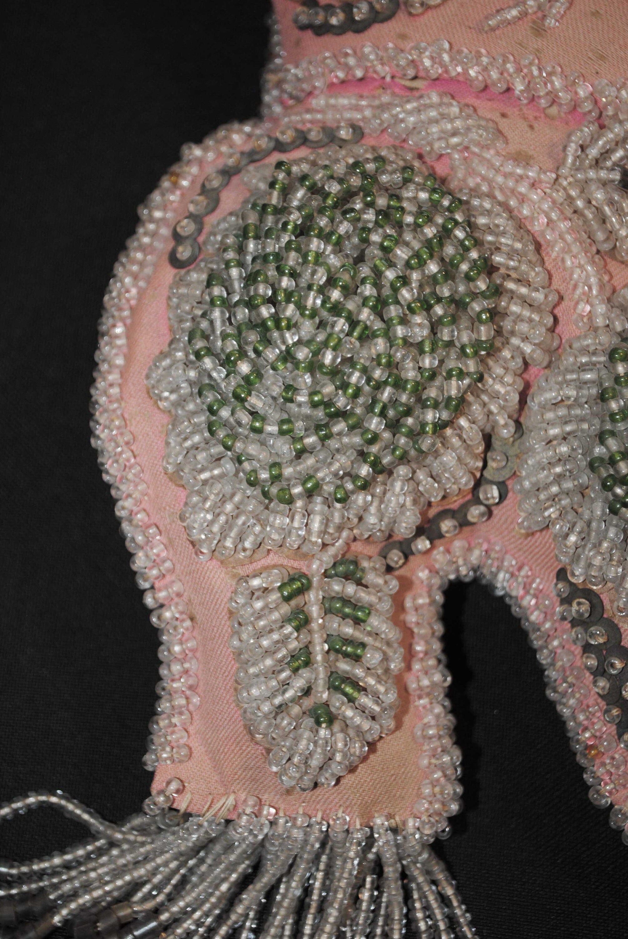 Victorian Native American Iroquois Large Beaded Whimsey Wall Pocket ...