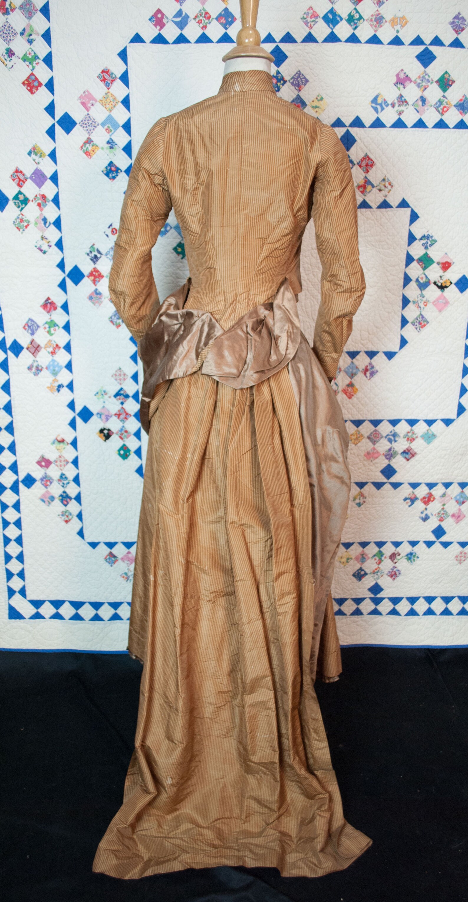 Antique Victorian 1870 Walking Suit, 3 Piece Silk Taffeta Outfit ...