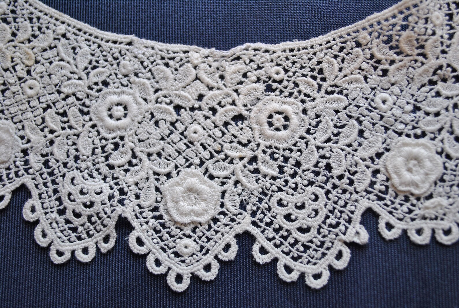 Estate Lot of 7 Antique Lace Collars Tambour Machine and | Etsy