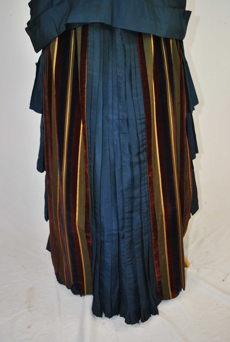 Victorian 2 Piece Satin and Velvet Visiting Dress 1890s With - Etsy