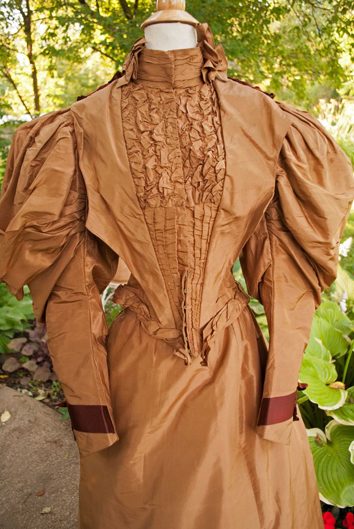 Antique Victorian Visiting Dress 1893 Silk Taffeta 2 Piece - Etsy