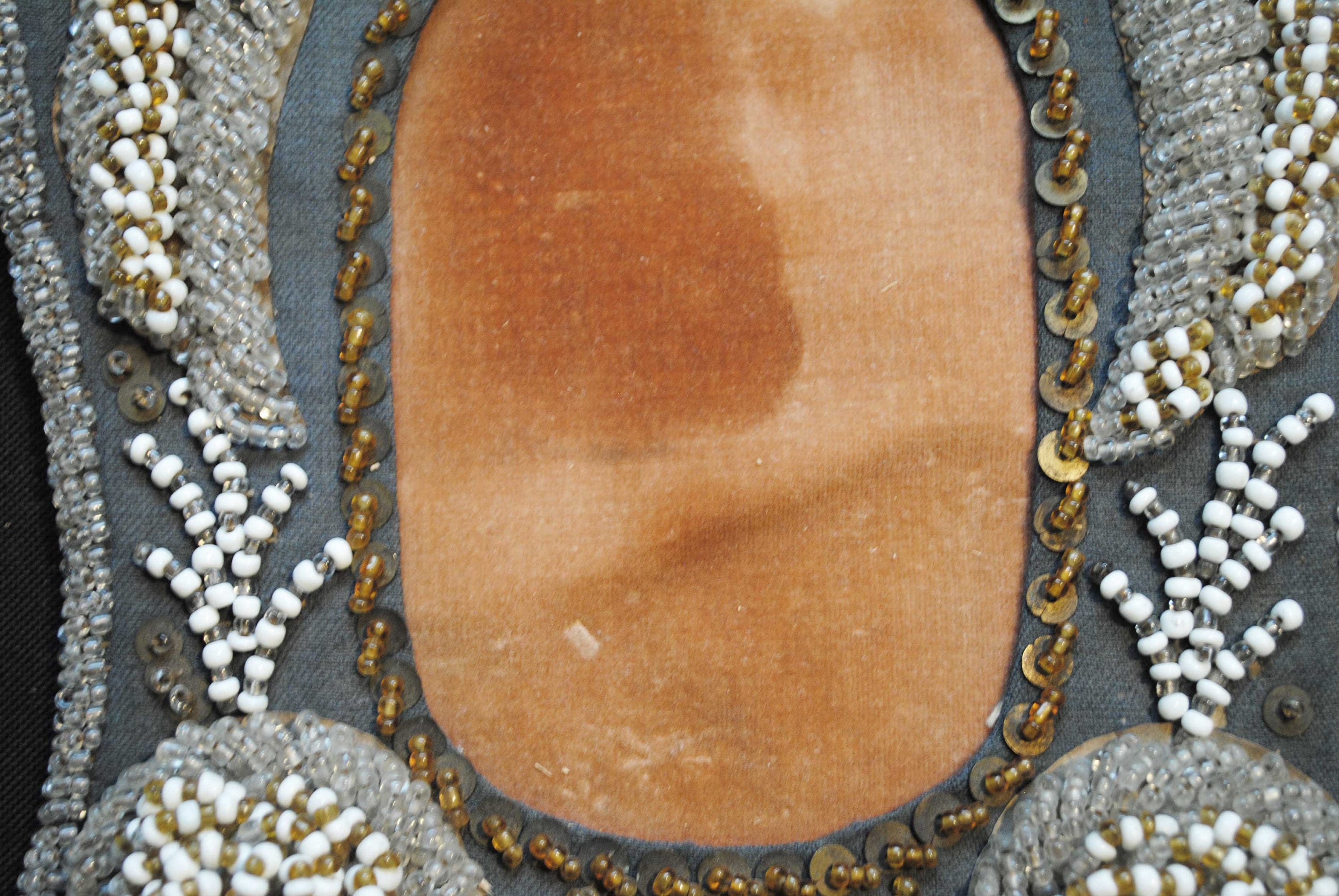 Victorian Native American Mohawk Hand Beaded Whimsey Picture Frame ...