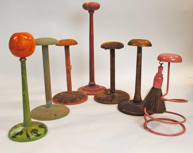 Vintage 1930s Hat Stand Store Display Pedestal, Lot of 7 - Etsy