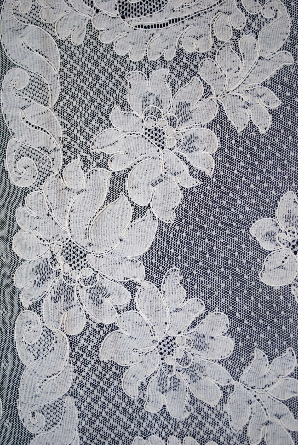 1920s French Alencon Lace Tablecloth, 129 X 69" - Etsy