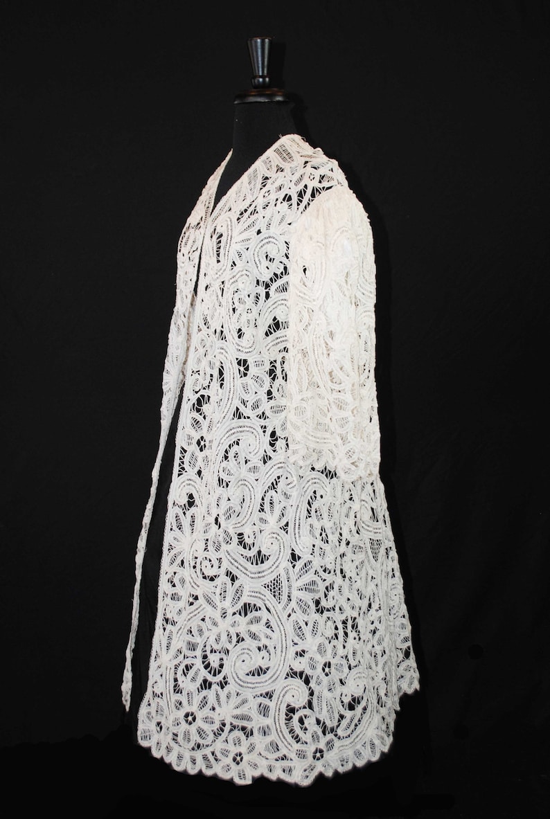 Edwardian Battenburg Tape Lace Evening Coat, 1915 - Etsy