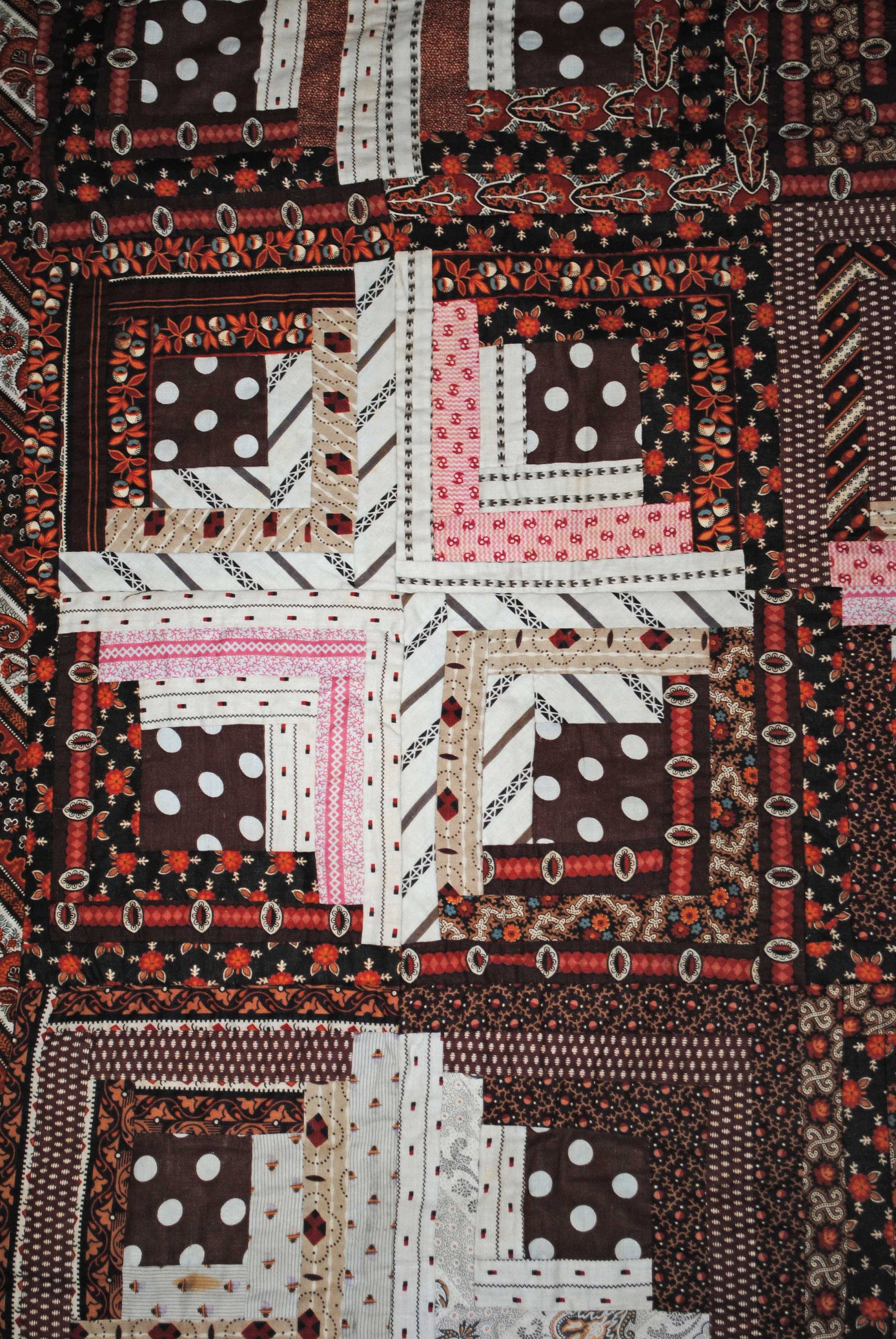 Antique American Log Cabin Patchwork Crib Quilt, 1870s Hand Stitched - Etsy