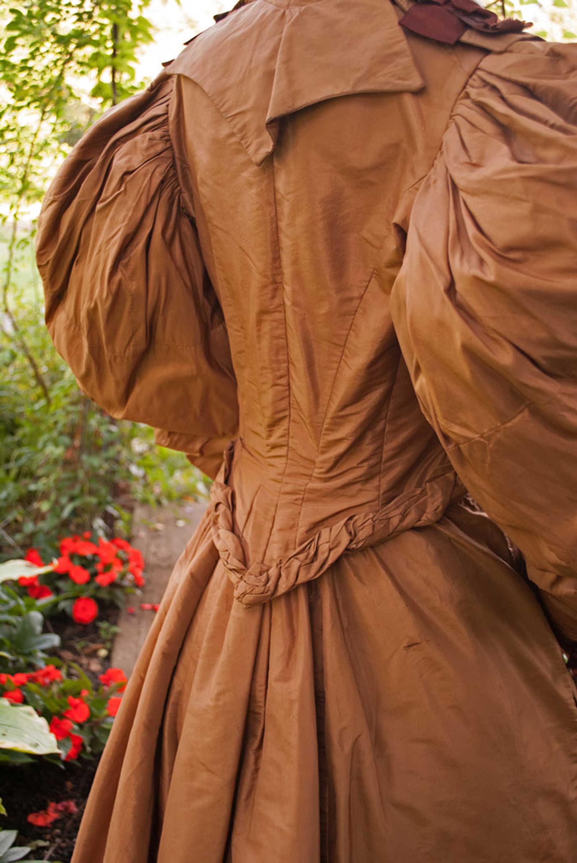 Antique Victorian Visiting Dress 1893 Silk Taffeta 2 Piece, Museum ...