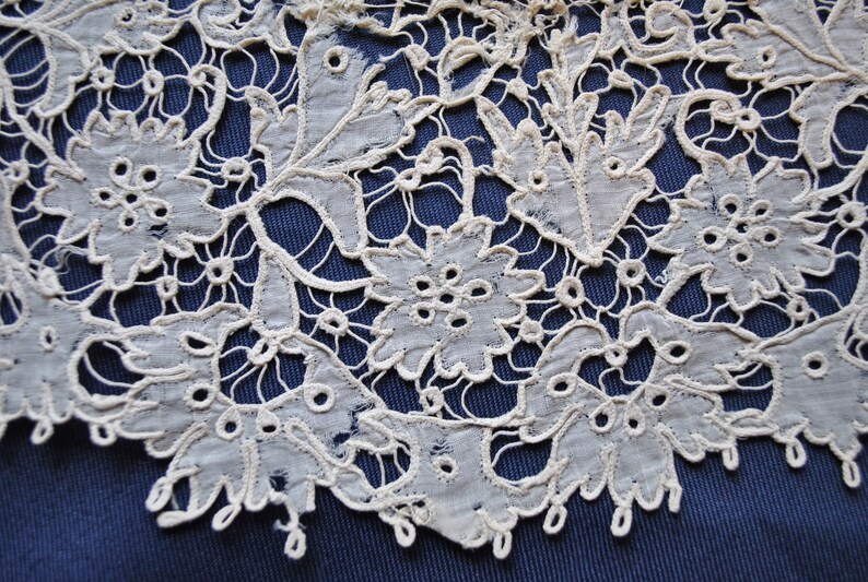 Estate Lot of 7 Antique Lace Collars - Tambour, Machine and Chemical ...