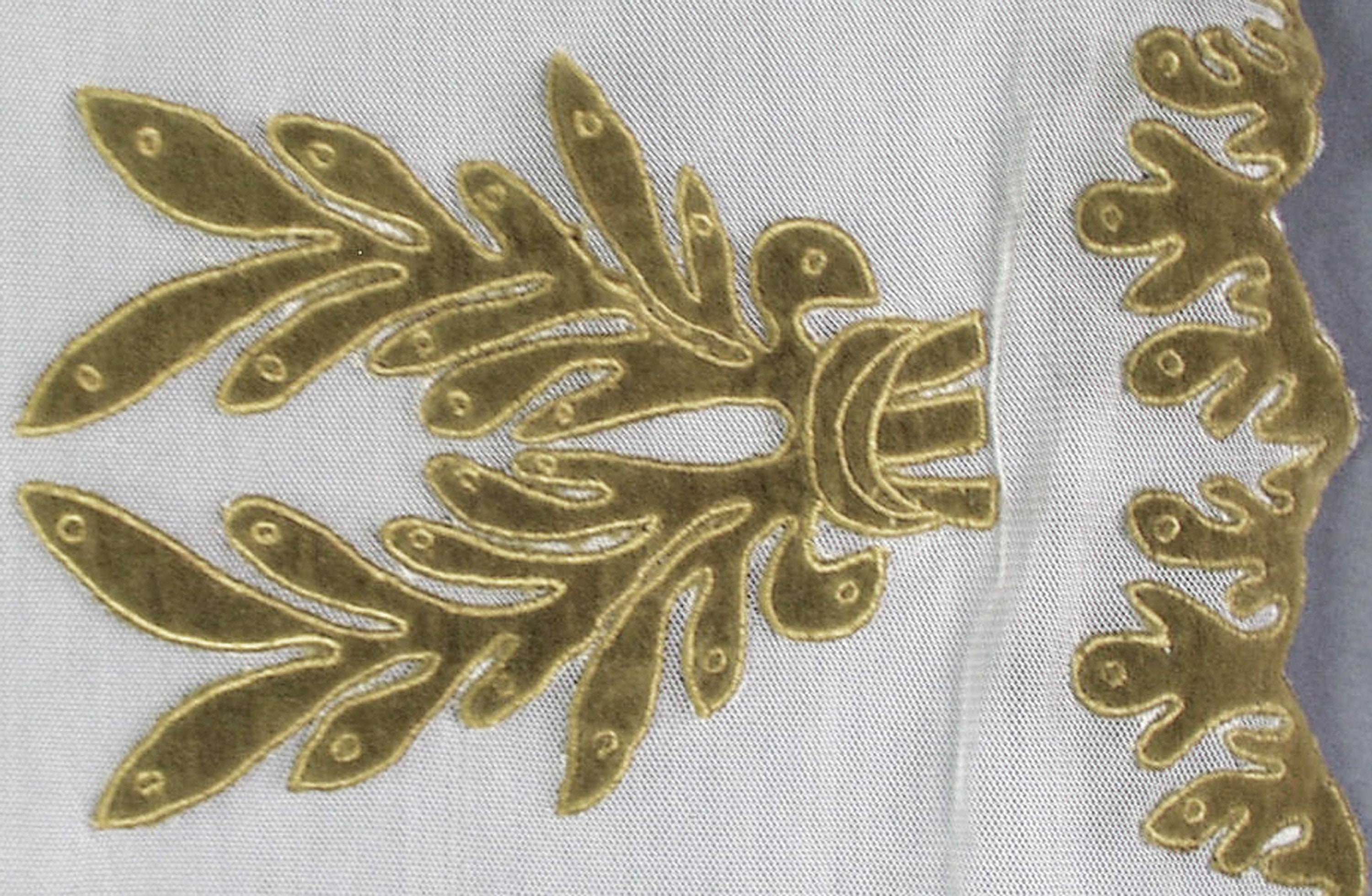 Antique Tablecloth Velvet Appliques of Griffons on Net - Etsy