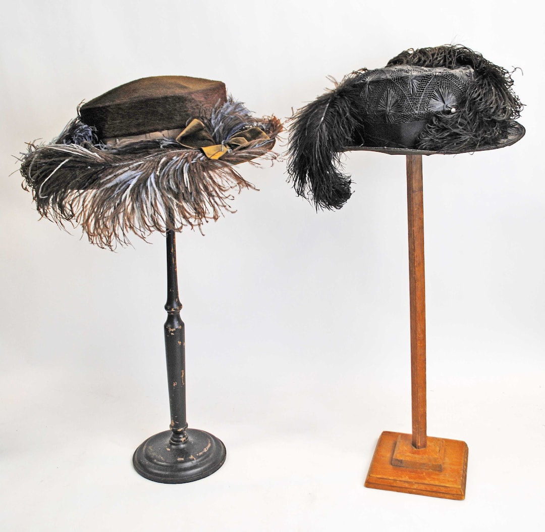 Edwardian Ladies Wide Brimmed Hats, C1910, Lot of 2 - Etsy