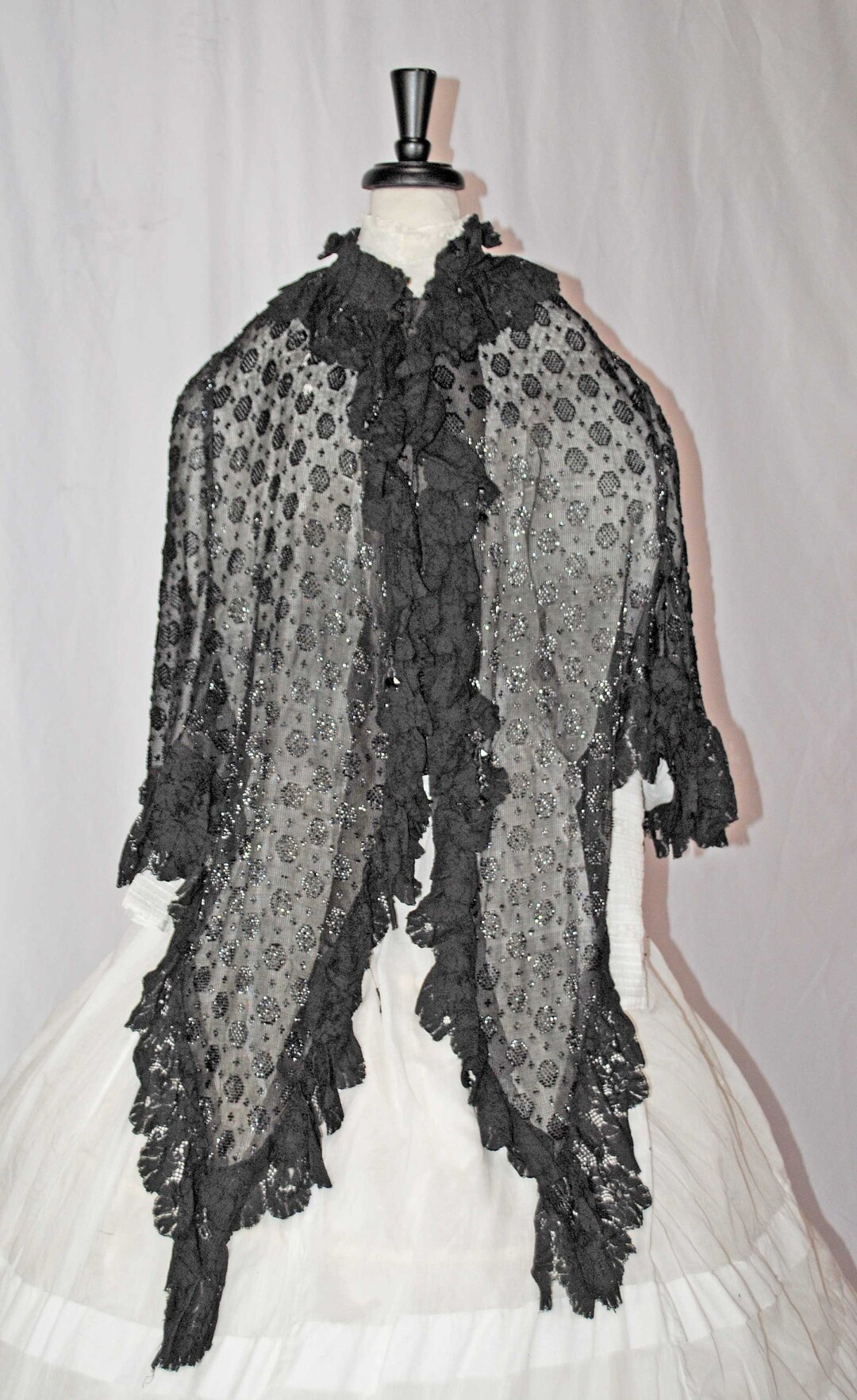 Victorian Black Ladies Beaded Mantle Cape - Etsy