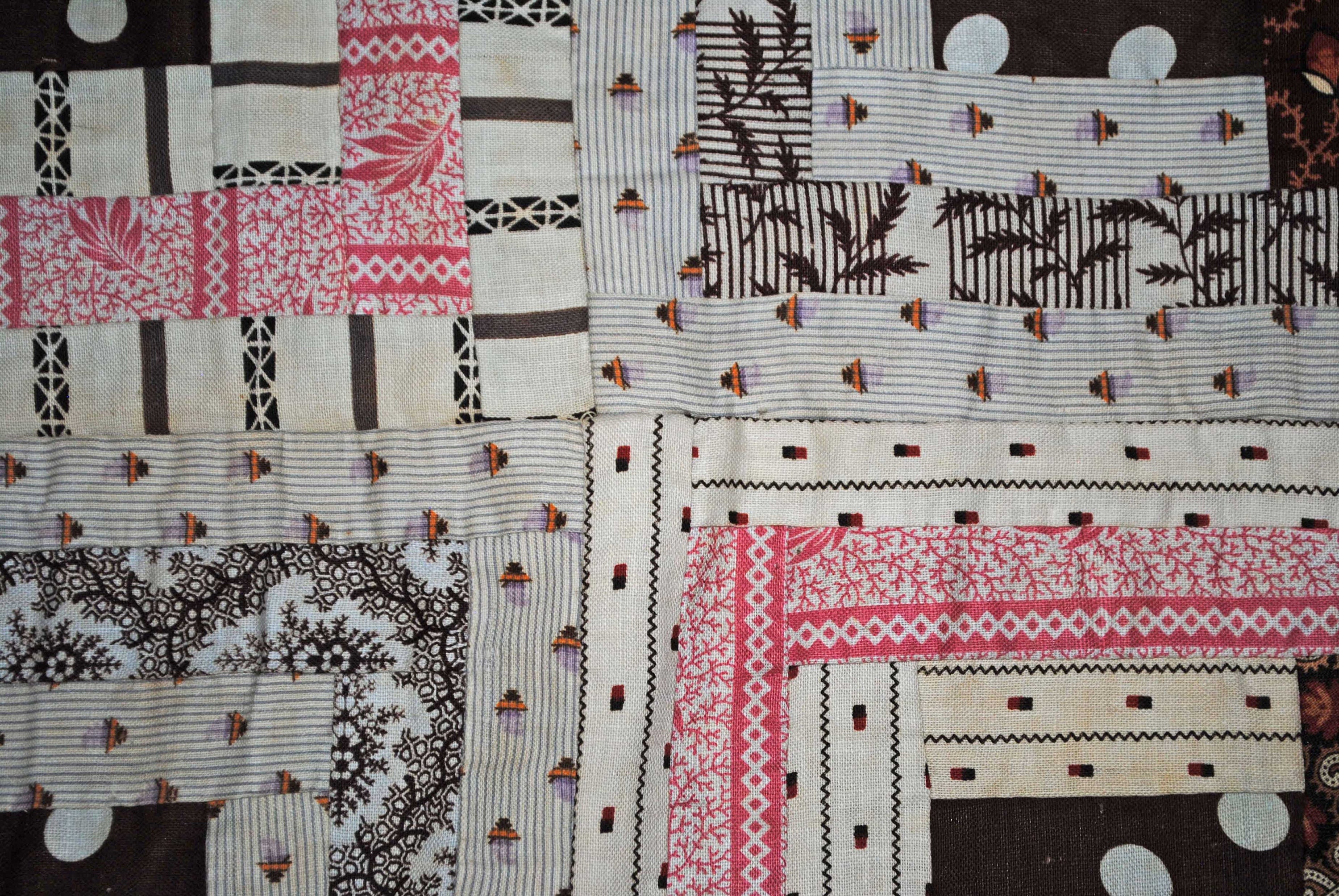 Antique American Log Cabin Patchwork Crib Quilt, 1870s Hand Stitched - Etsy