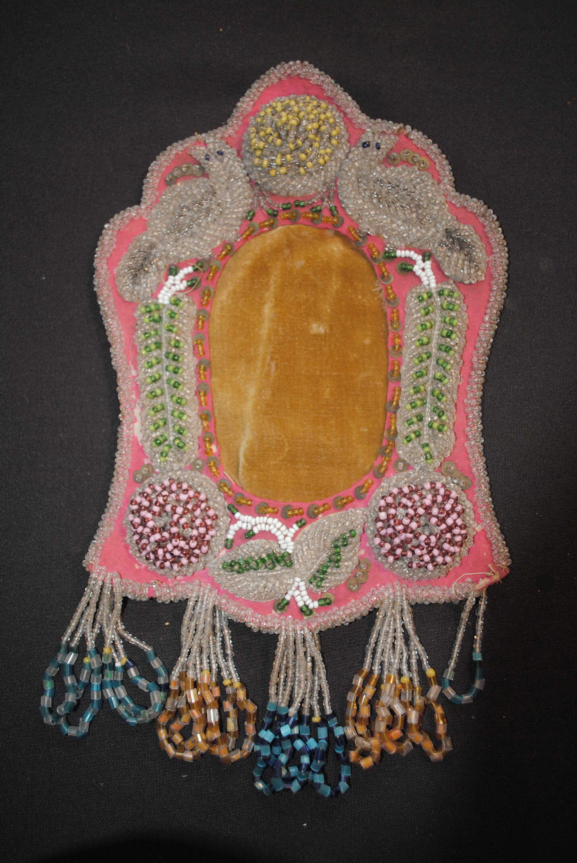 Victorian Native American Mohawk Hand Beaded Whimsey Picture Frame ...