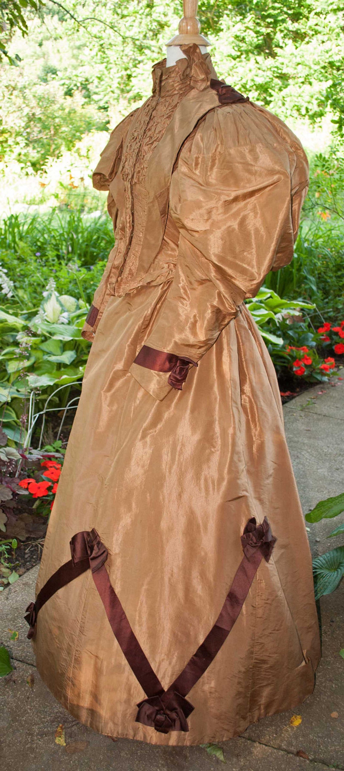 Antique Victorian Visiting Dress 1893 Silk Taffeta 2 Piece - Etsy