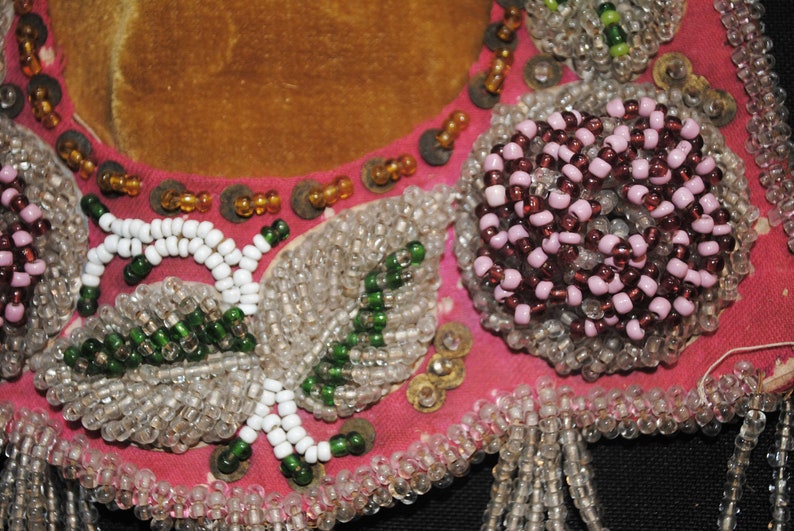 Victorian Native American Mohawk Hand Beaded Whimsey Picture Frame ...