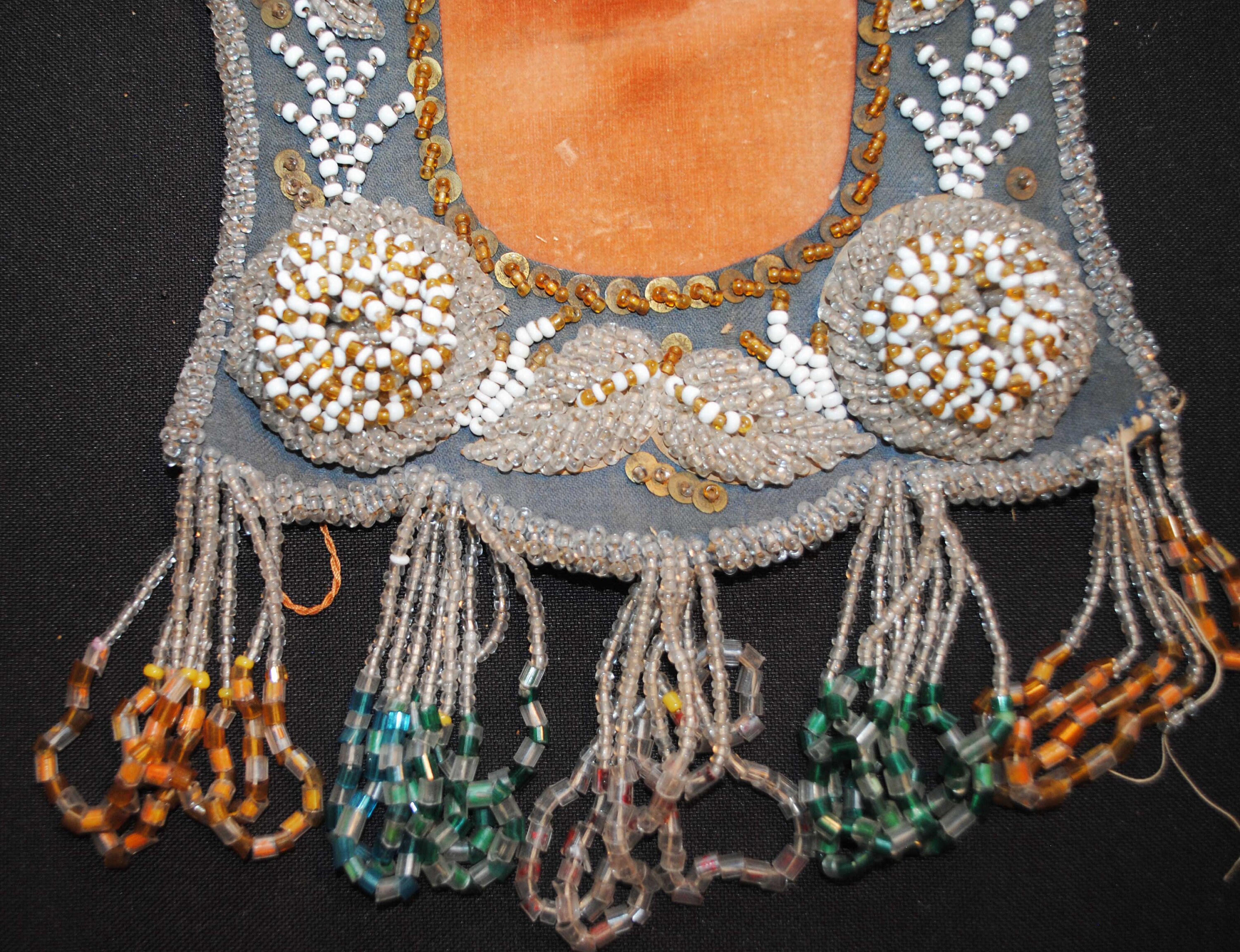 Victorian Native American Mohawk Hand Beaded Whimsey Picture Frame ...