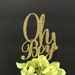 Oh Boy Centerpiece Sticks, Baby Shower Glittery Topper, Topper Gender ...