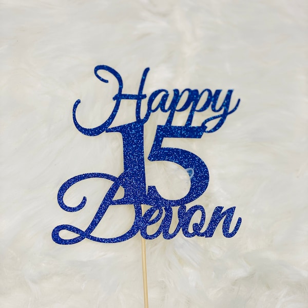 15 Cake Topper - Etsy