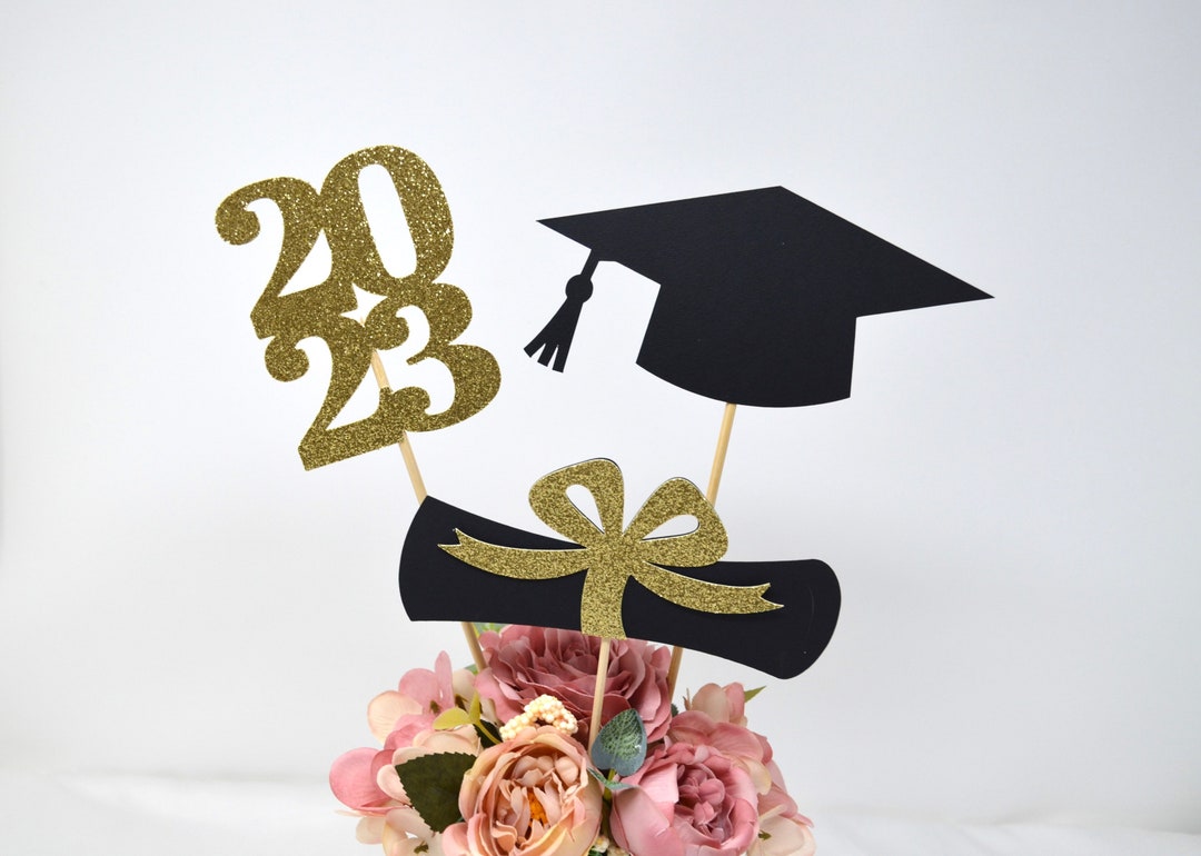 2024 Graduation Centerpiece, ALL GLITTER Graduation Centerpiece Sticks ...