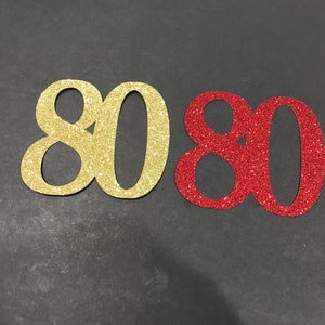 Set of 3 Sticks, 80th Birthday Decoration, 80th Birthday Centerpiece ...