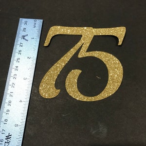 75th Birthday Decoration, 75th Birthday Centerpiece Sticks, Glitter ...