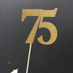 75th Birthday Decoration, 75th Birthday Centerpiece Sticks, Glitter ...