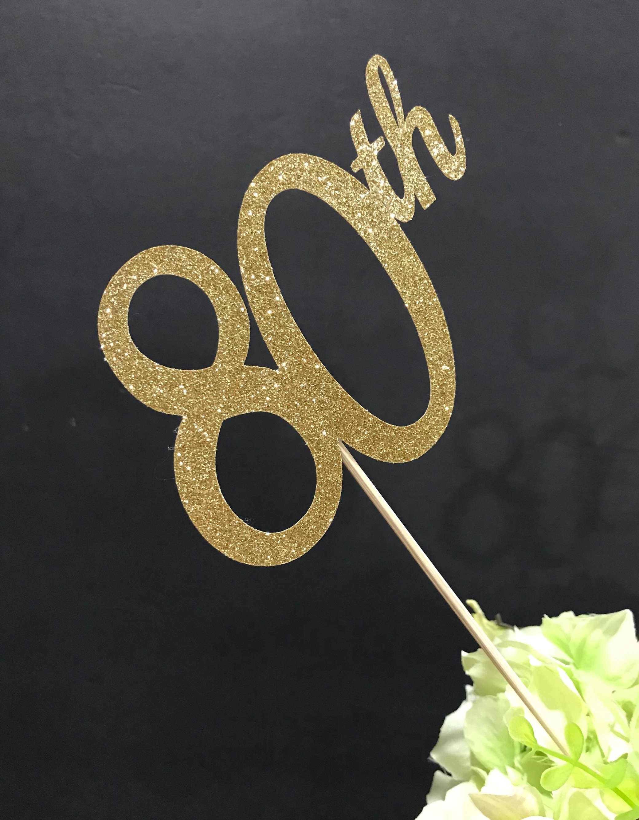 Set Of 3 Sticks 80th Birthday Decorations 80th Birthday Centerpiece