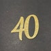 40th Birthday Cutouts Gold Black or Silver 40th Birthday - Etsy