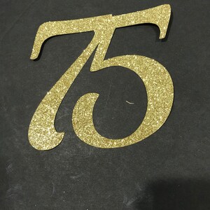 75th Birthday Decoration, 75th Birthday Centerpiece Sticks, Glitter ...