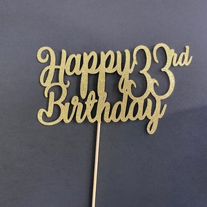 Any Number Birthday Cake Topper, Custom Birthday Cake Topper ...