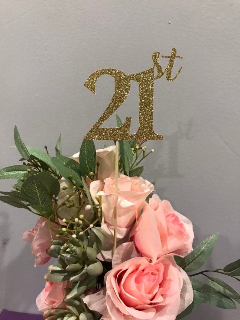 Set of 3 Sticks, 21st Birthday Decorations, 21st Birthday Centerpiece ...