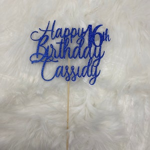 Sweet 16 Cake Topper, Sweet 16 Party Decorations, 16, Personalized 16th ...